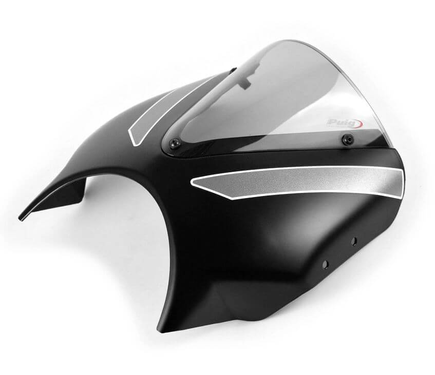 Pyramid Fly Screen '21-'23 Triumph Trident 660 | Matt Jett Black/Silve ...